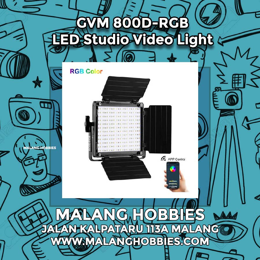 Lampu Studio GVM 800D-RGB RGB LED Studio Video Light